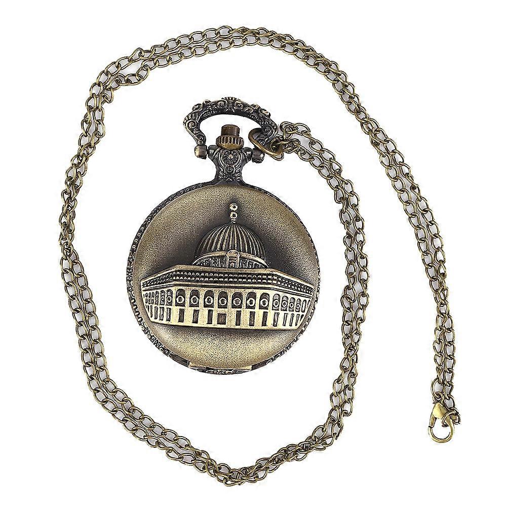 Muslim Pocket Watch Islamic Quartz Classical Watch Kaaba Mosque Pocket ...
