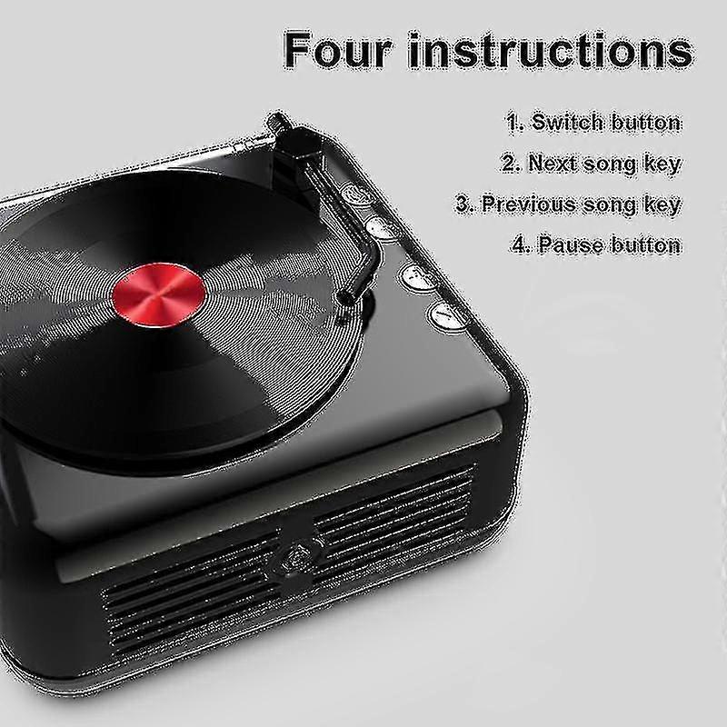 Turntable Record Player Portable Vinyl Record Player With Built-in ...