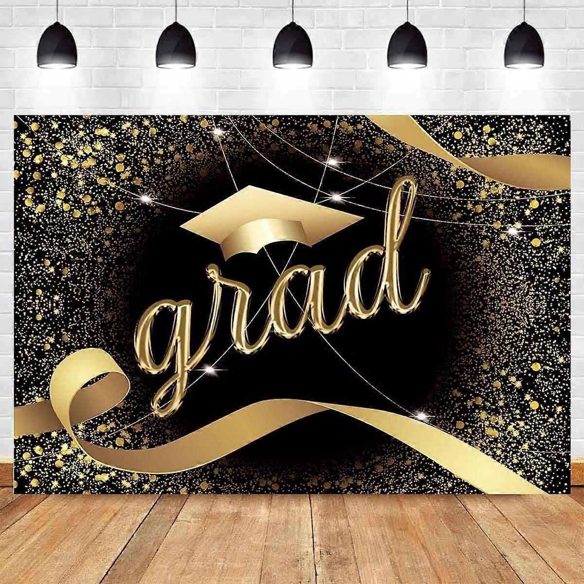 Classe de 2021 diplômés Arrière-plans Bachelor Cap Ruban Or Paillettes ...