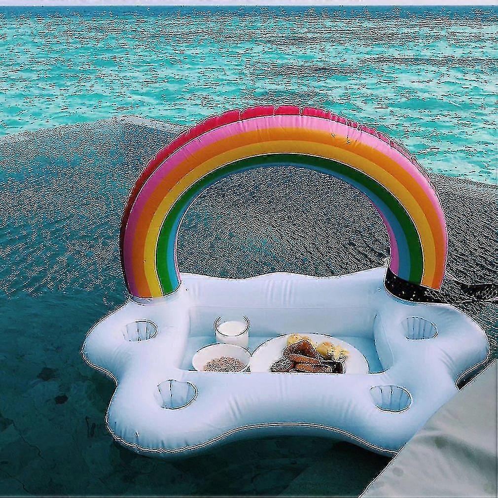 Summer Pool Party Bucket Rainbow Cloud Cup Holder Inflatable Pool Float ...