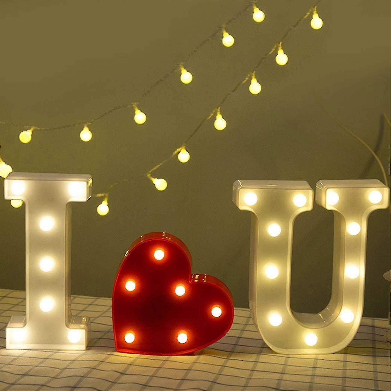 decorative led light up number letters, white plastic marquee number ...