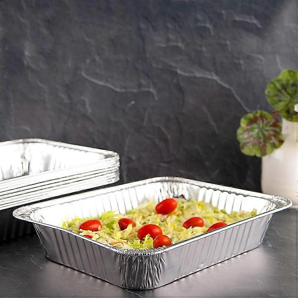 20 Sets Of Disposable Aluminum Foil Pans Rectangle Foil Pans Grill Food ...