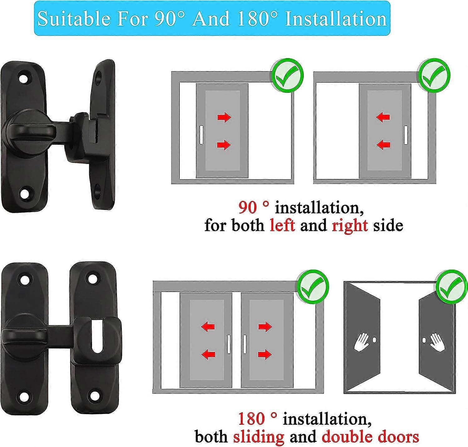 Small 90 Degree Sliding Door Catch for Interior Doors, Latch for Doors ...