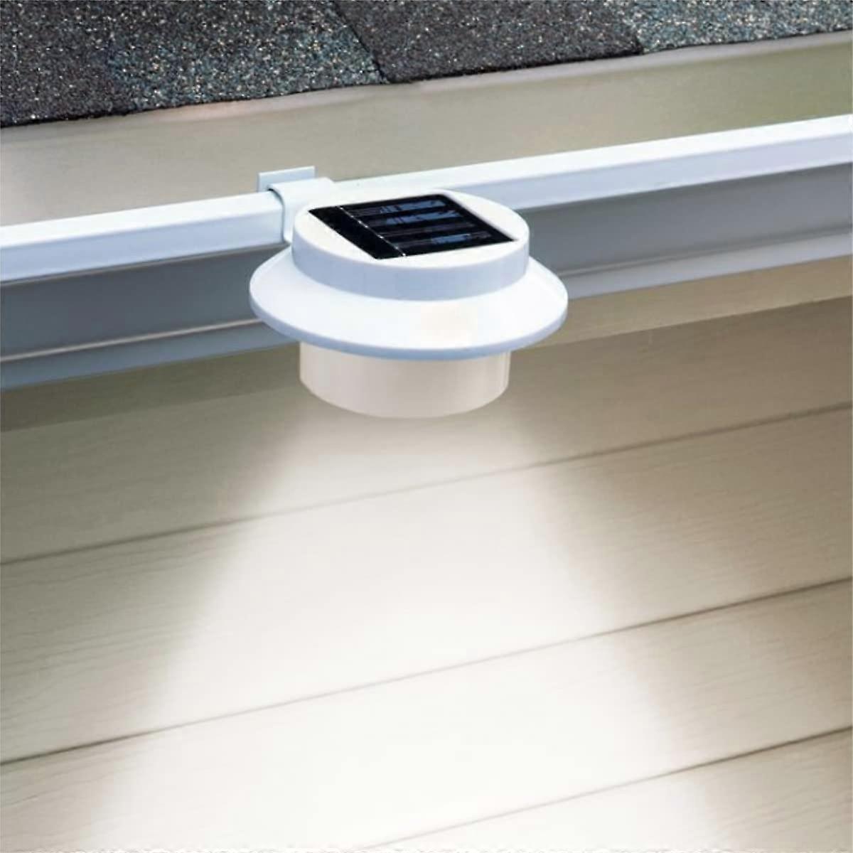 6 Pack Solar Gutter Lights Outdoor IP44 Waterproof Gutter Lights for ...