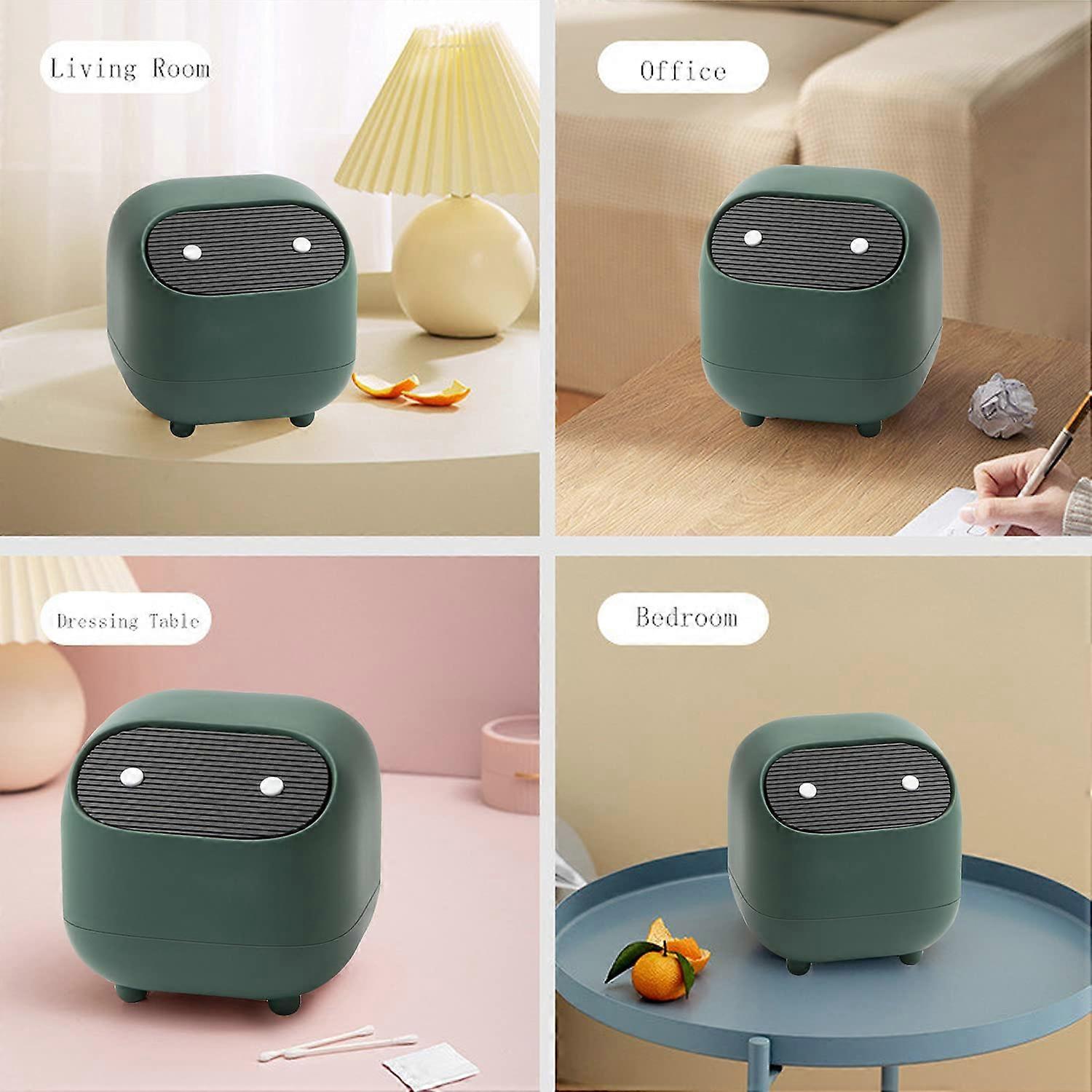 Small trash can, cute ninja desktop trash can with lid, trash can for ...
