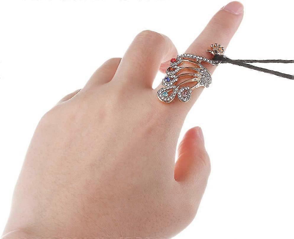 Knitting Ring For Finger,crochet Loop Ring,yarn Guide Finger Holder ...