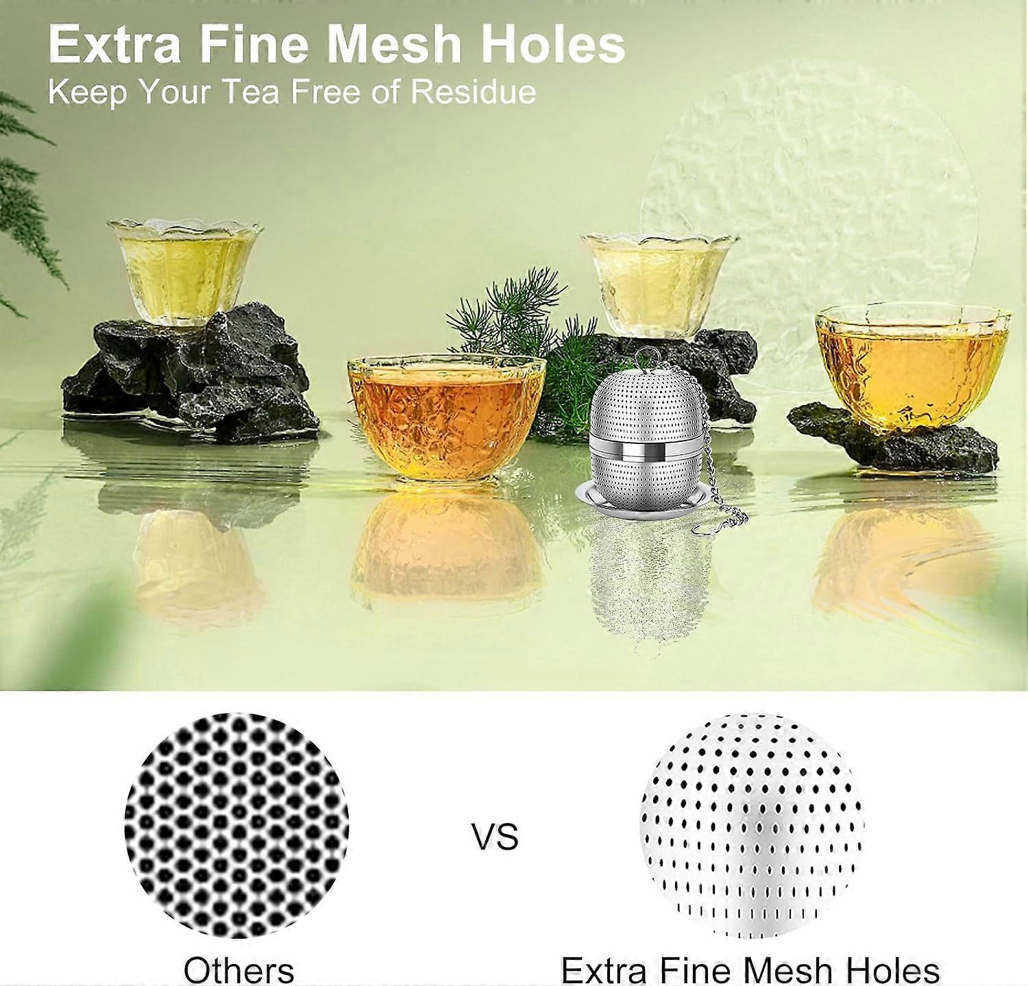 SBSG Tea Ball Infuser for Loose Tea, Extra Fine Mesh Tea Strainer with ...