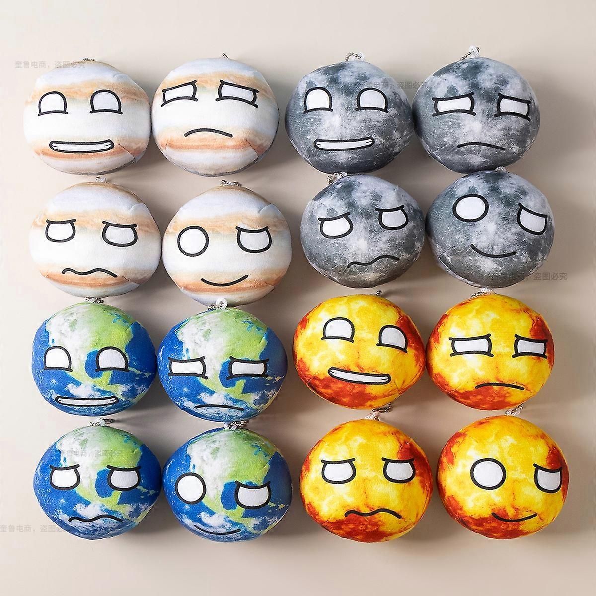 10cm Planet Plush Toy Collection Earth Moon Sun Mars Venus Jupiter ...
