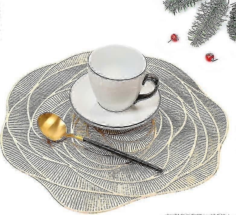 Set Of 6 Washable Pvc Placemats Non-slip Wear-resistant Heat-resistant ...
