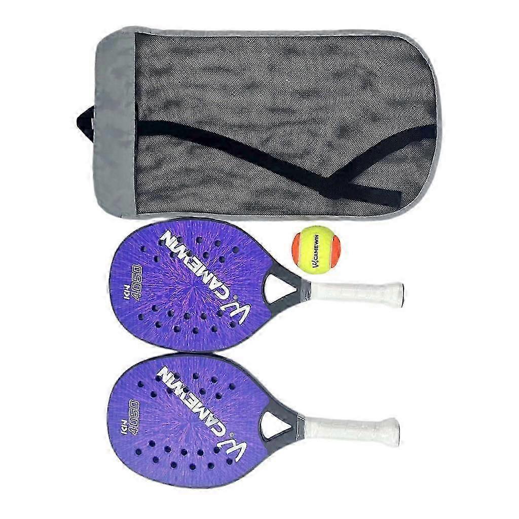 2x Beach Tennis Rackets with Storage Bag, Nonslip Sweat Resistant Grip ...