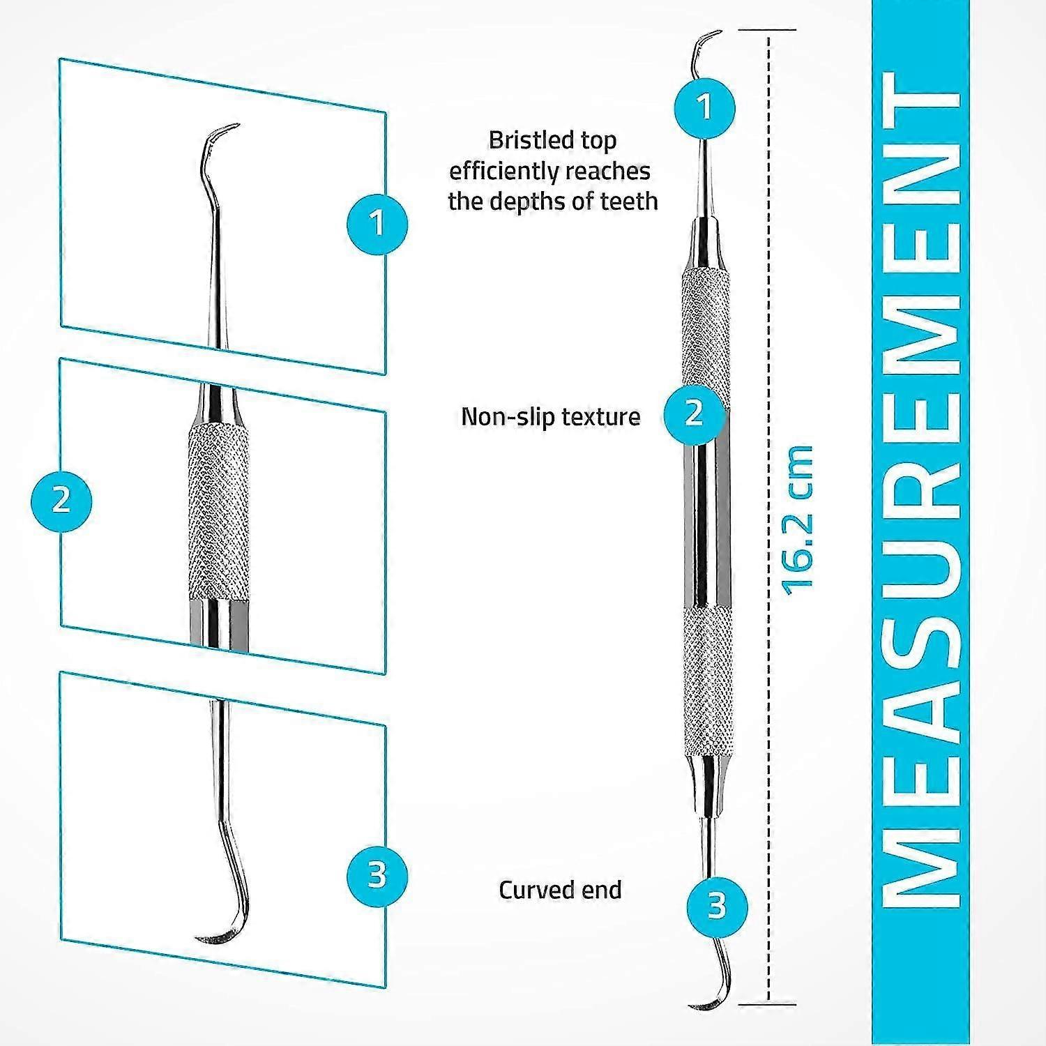 Professional Dental Tartar Scraper Tool - Dental Pick, Double Ended ...