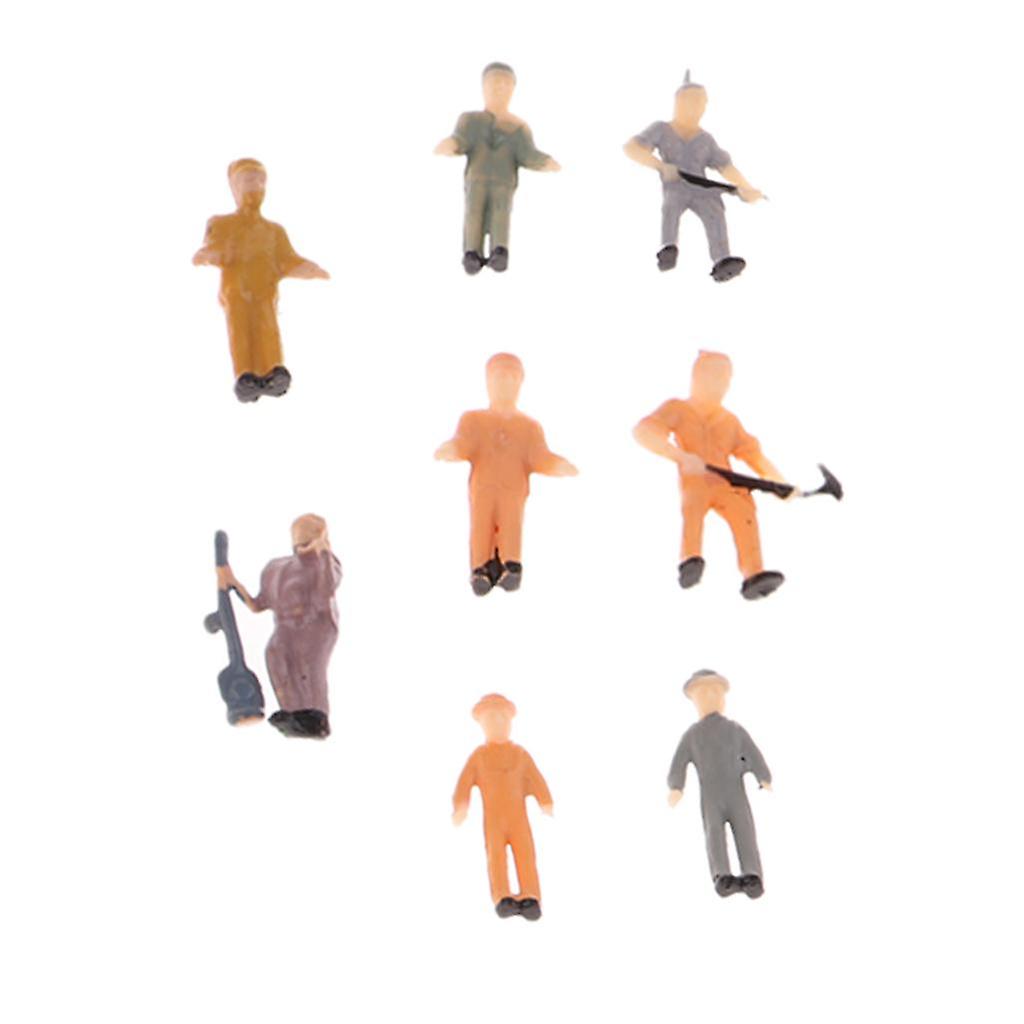 9x1:87 HO Scale Painted People Figures Platelayer Model Train Railway ...