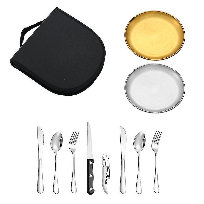 Stainless Steel Portable Outdoor Picnic Tableware Box Set | Fruugo UK