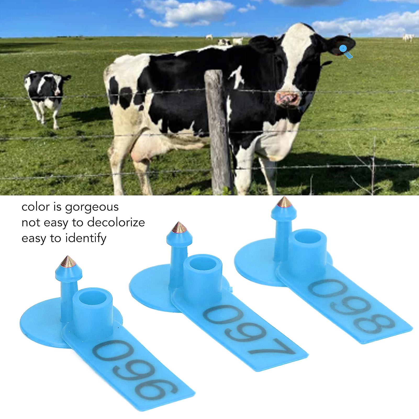 100 Sets Numbered Cattle Ear Tags Accurate Livestock Identification ...