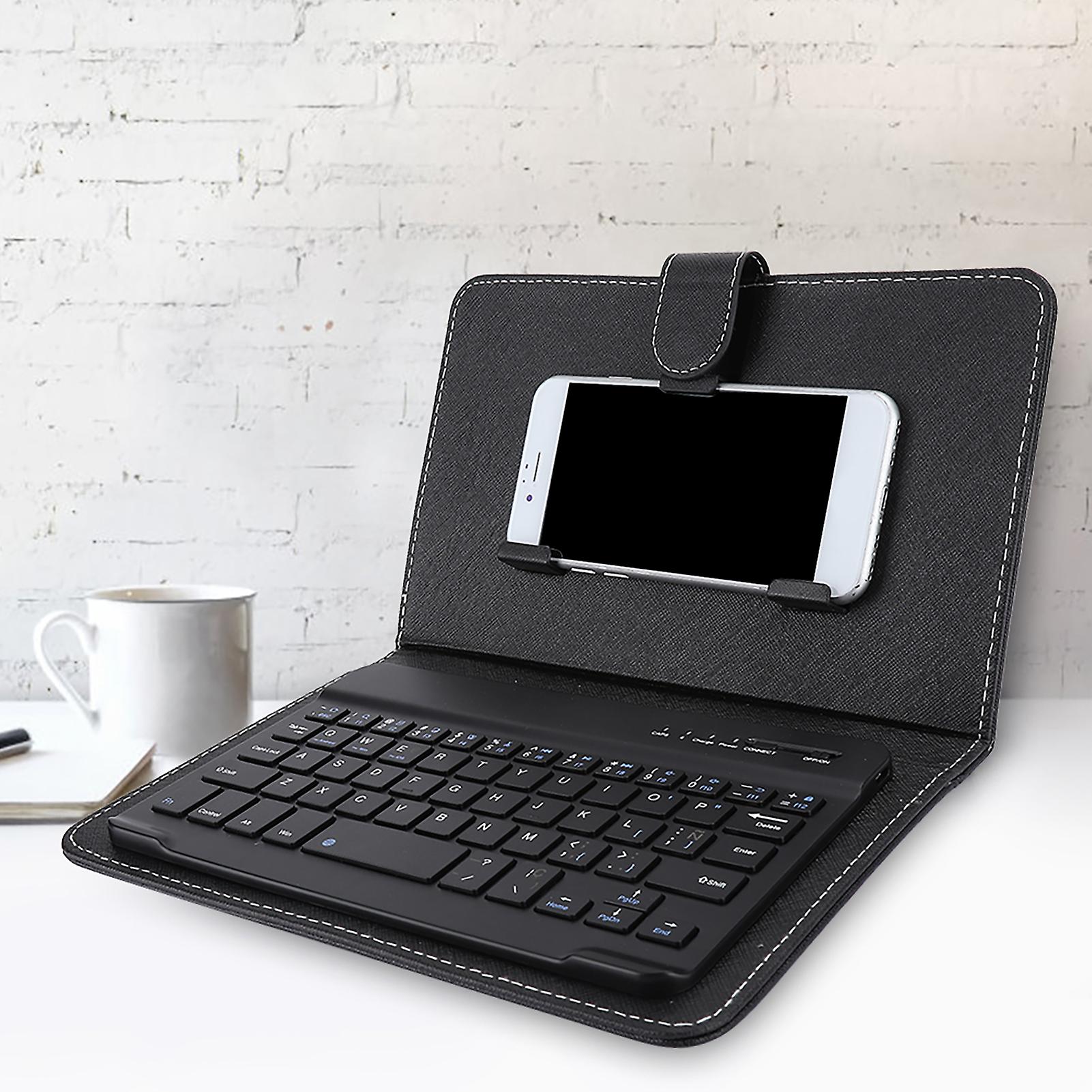 Bluetooth Spanish Keyboard with Leather Cover for Mobile Phone | Fruugo UK