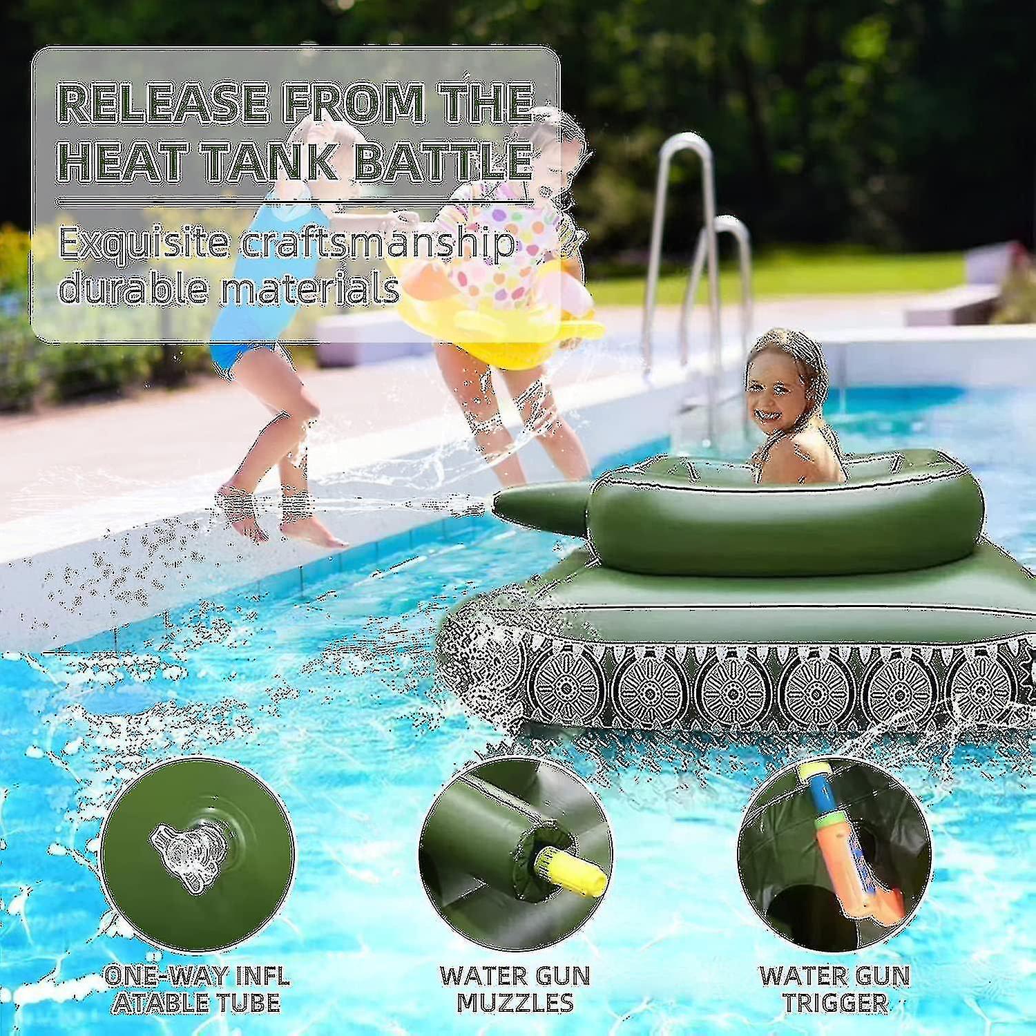 Pool uppblåsbar tank med vattenpistol, uppblåsbar tank Pool typ ...
