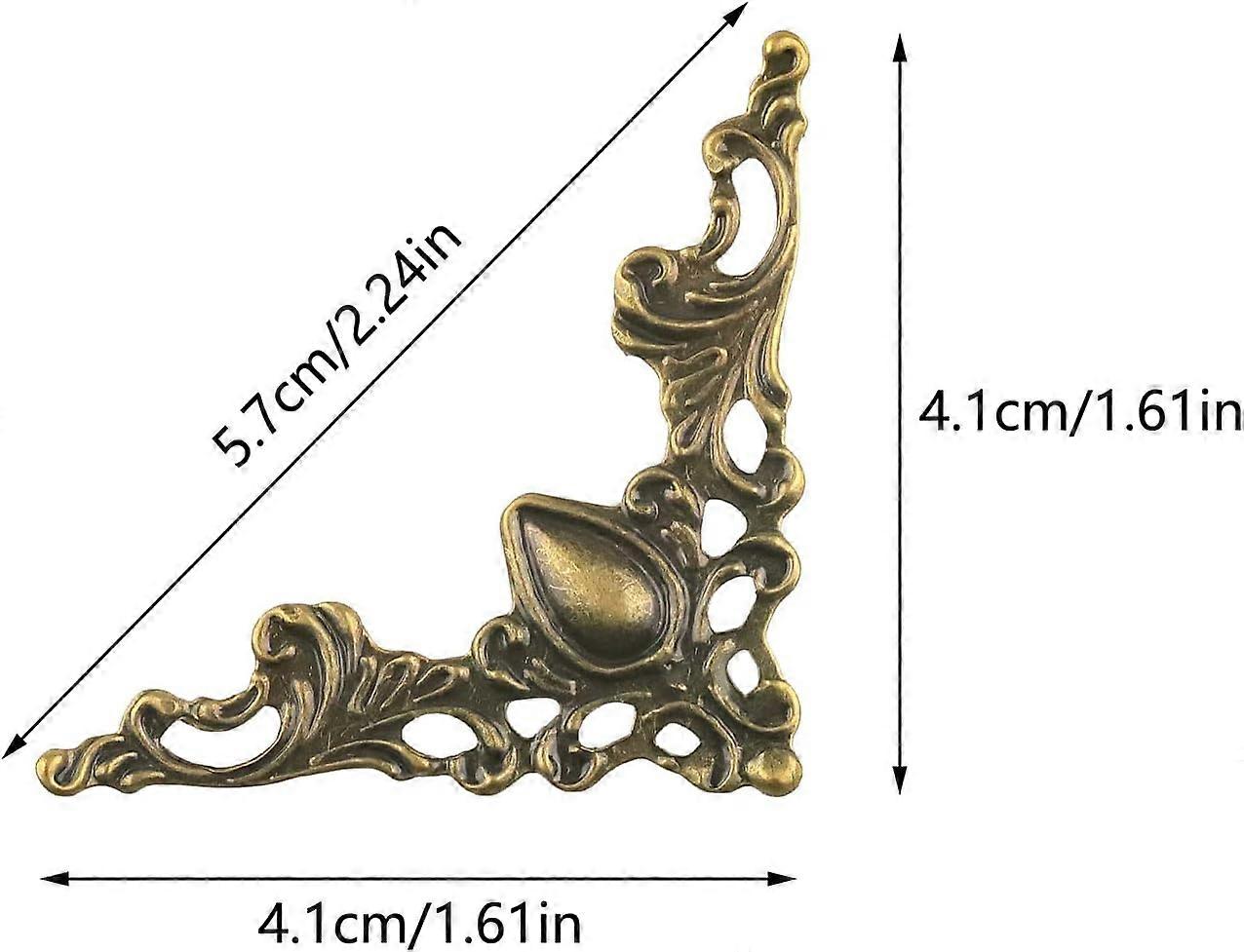 24 Pcs Metal Corner Protectors, Metal Box Corners for Decorated Wooden ...