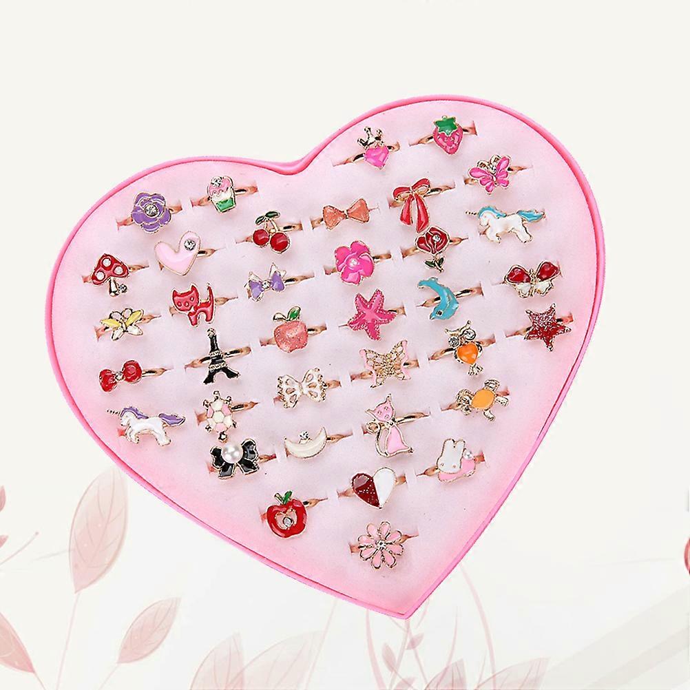 36 Pcs Jewelry Girls Children's Rings Girls Ring Jewelry Kids Kids ...