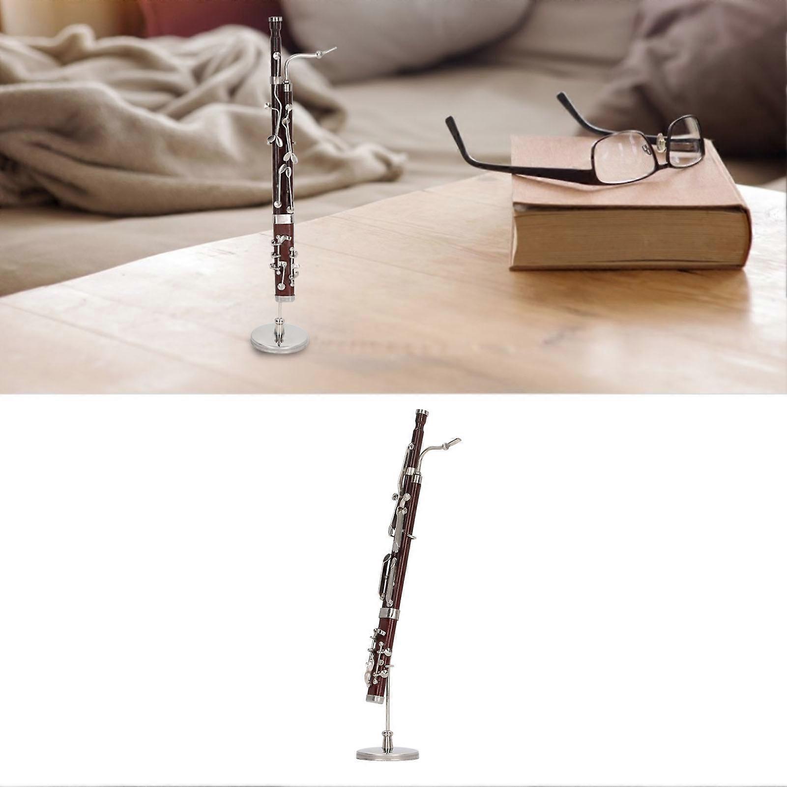 Miniature Bassoon Replica With Stand And Case Mini Musical Instrument ...