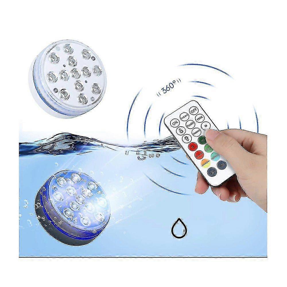 Led Submersible Lights, Waterproof Led Pool Lights With Remote Control ...