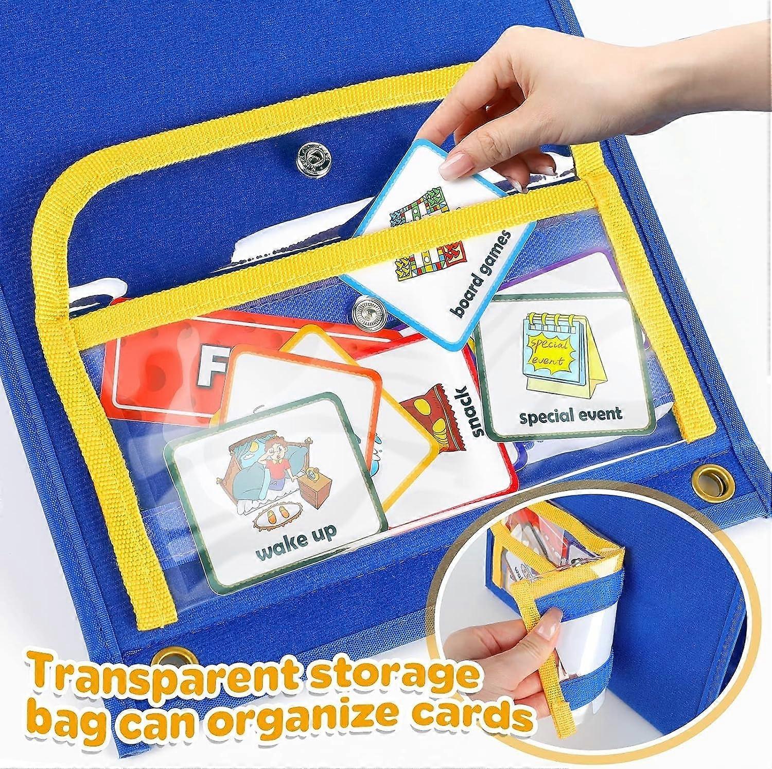 Kids Visual Schedule Calendar Chart 2 in 1 Autism Daily Chore Routine ...