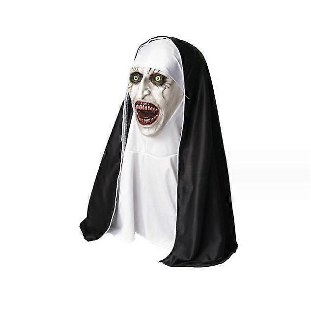 Nun Scary Halloween Mask,Latex Full Head Mask Gothic horror Halloween ...