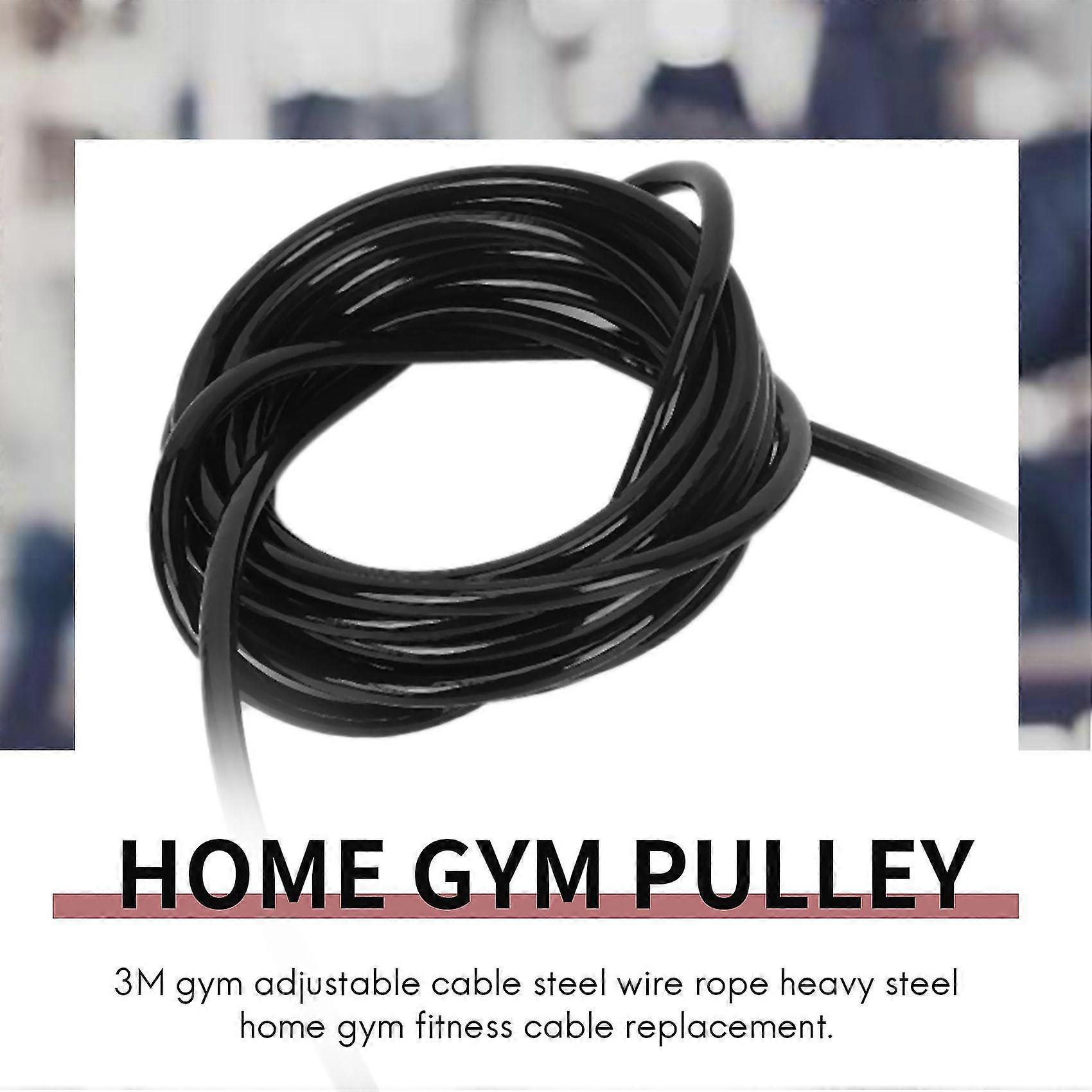 3meters Gym Adjustable Cable Wire Rope Heavy Duty Steel Gym Fitness ...