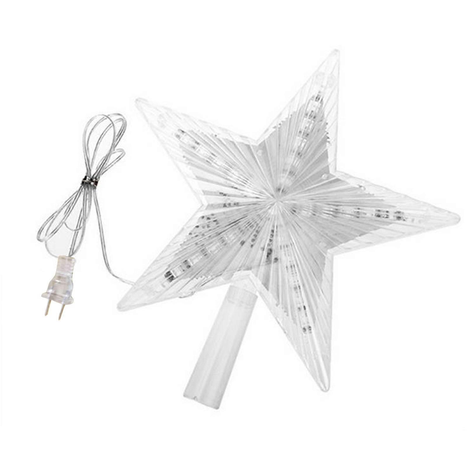 Color-changing Five-pointed Star Light Christmas Tree Top LED ...
