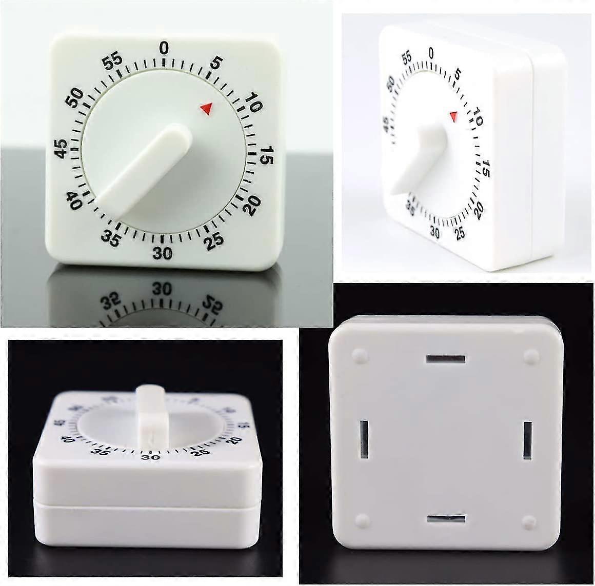 Kitchen Timer Mechanical, 2 Pack Portable Timer Square 60 Minute ...