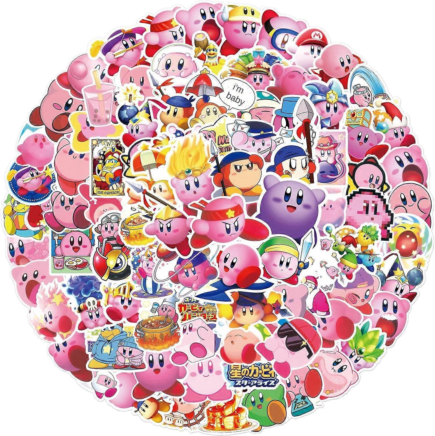 100 Pcs Kirby Laptop Sticker Waterproof Vinyl Stickers Car Sticker ...