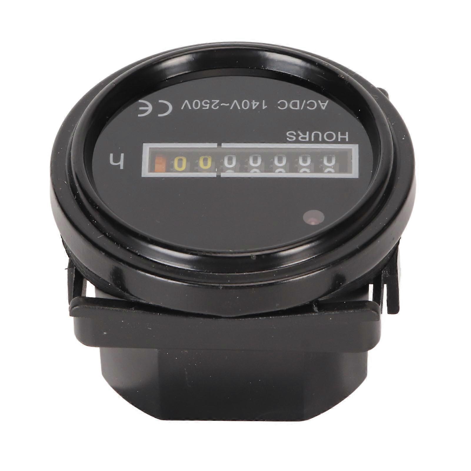 Round Hour Meter Professional High Accuracy 140-250V AC DC Mechanical ...