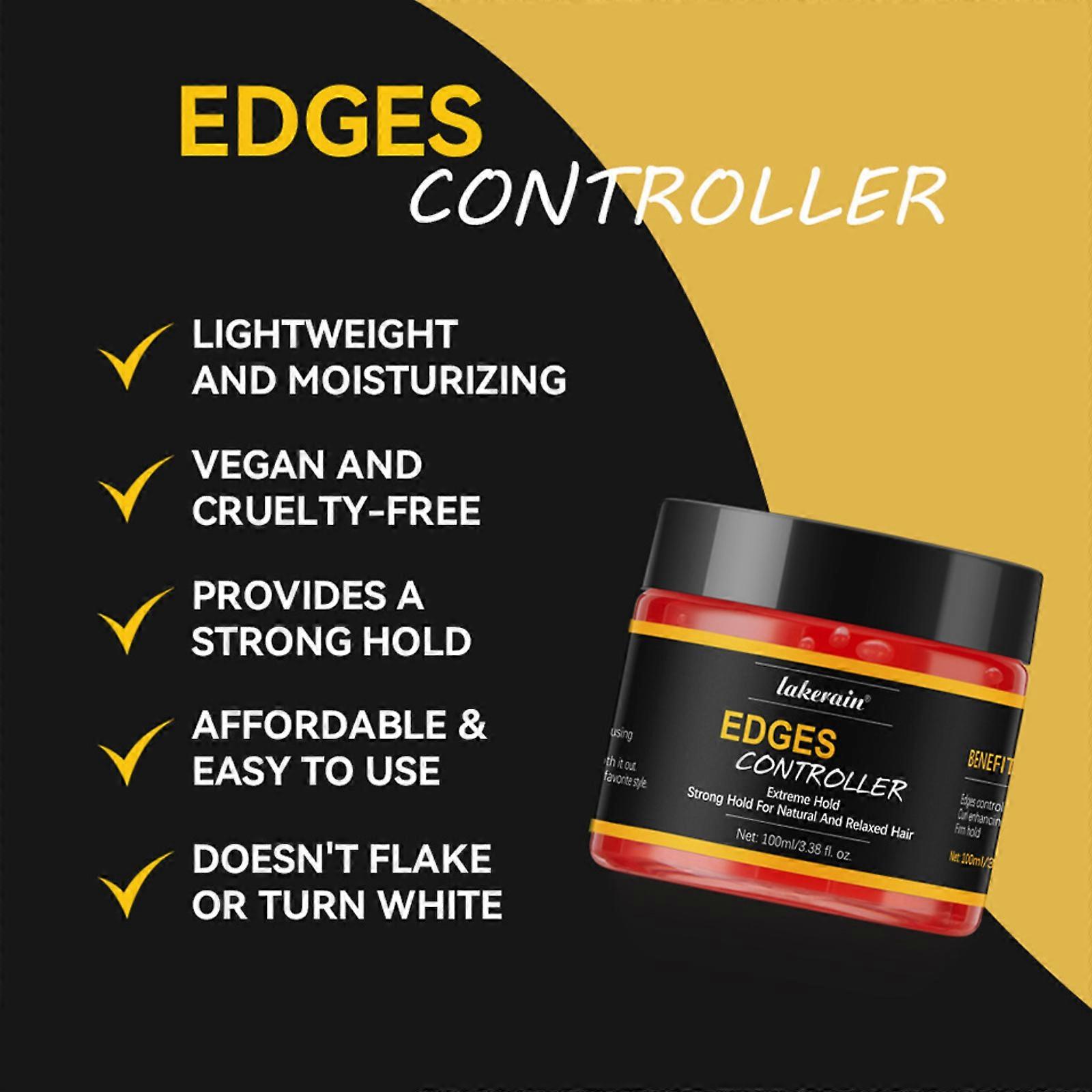 Strong Hold Edge Control Gel with Castor Oil, Non-Greasy, Non-Flaking ...
