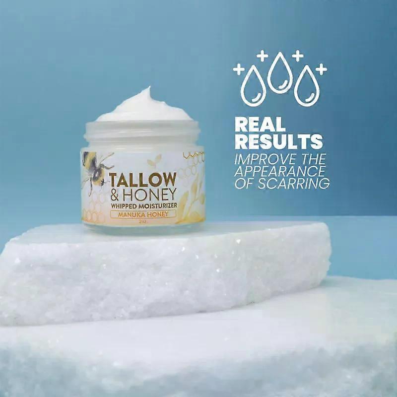 Honey Beef Tallow Balm - Skin Cream With Tallow, Grass Fed, Deep Nourishing, Moisturizing And ...