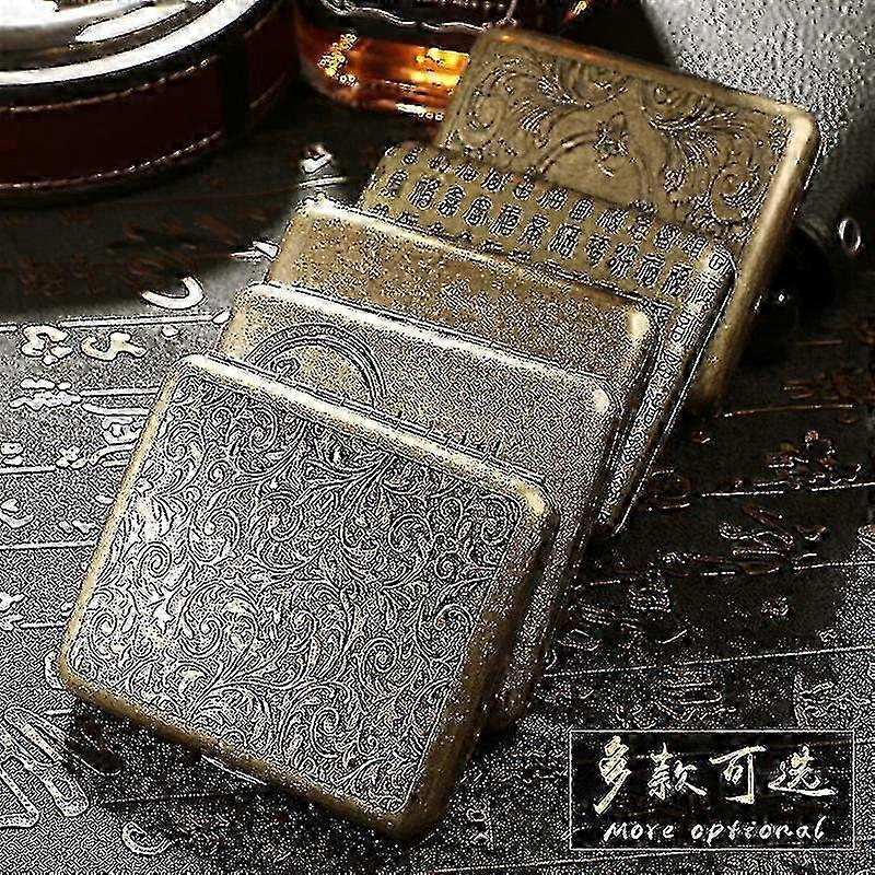 Cigarette Cases,New Bronze Coagulation Flower 20 Pack Metal Pure Copper ...