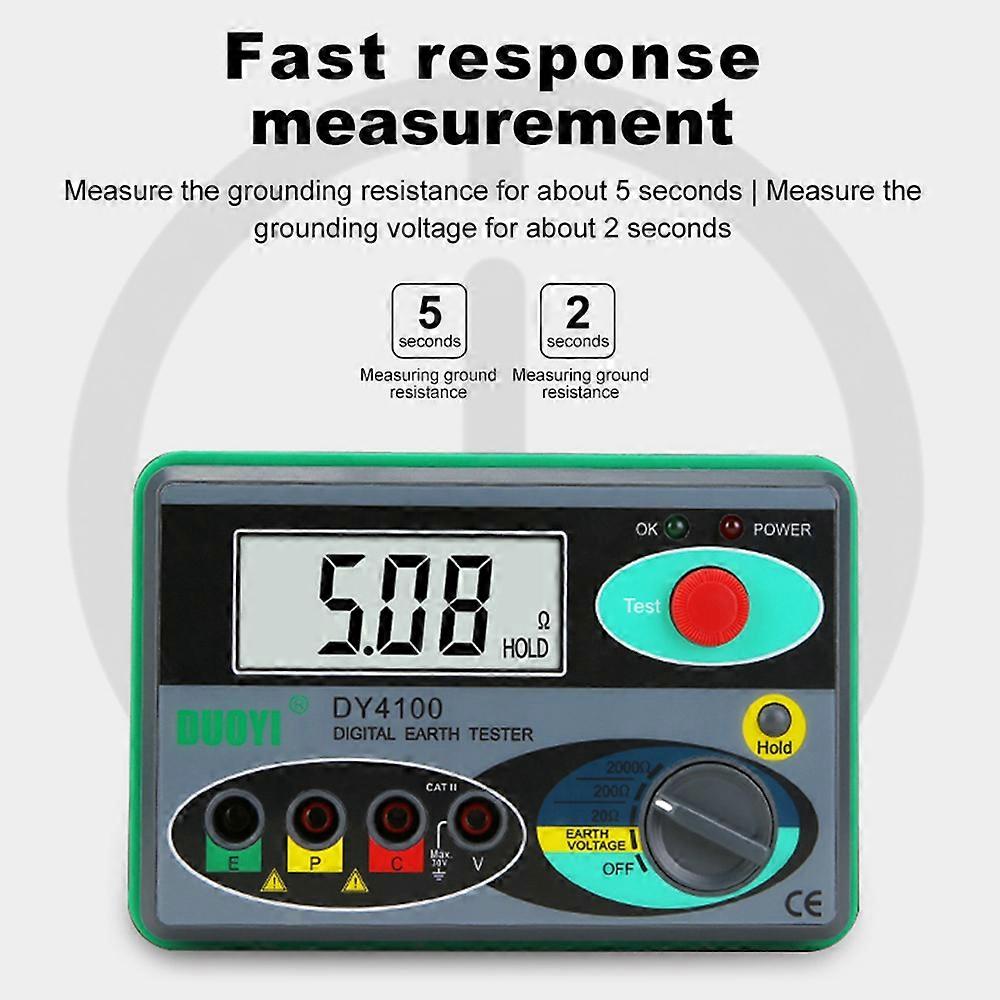 DUOYI DY4100 Digital Resistance Tester Earth Ground Meter Multimeter ...