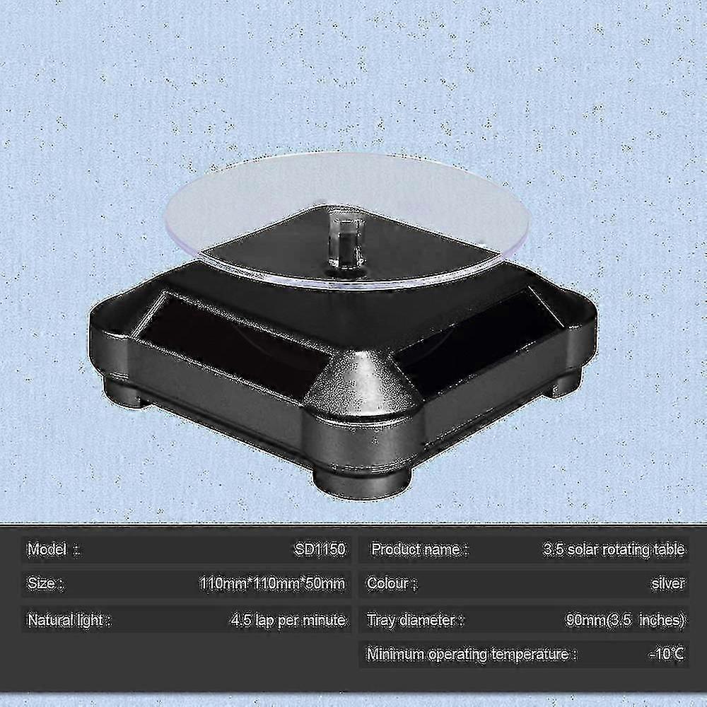 Solar Display Stand Turntable, Battery Double Used Rotating Display ...