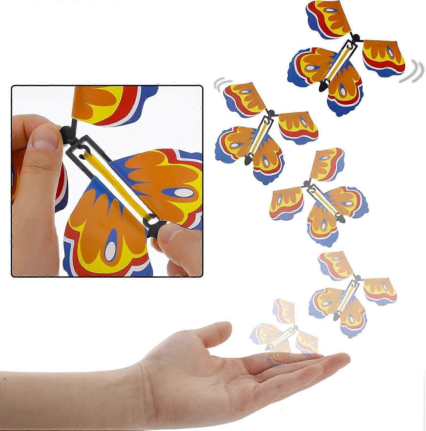 Flying Butterfly Toy, Pack of 20 Magic Butterfly Card, Wind Up ...