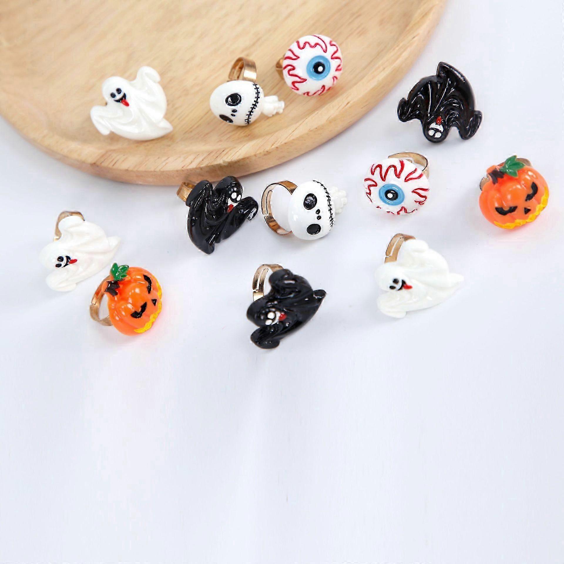 Halloween ghost ring set children's adult ghost party decoration ...