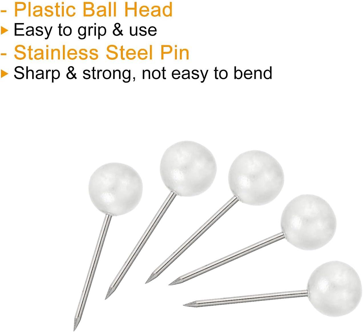 Push Pins, 300 Pack Round Head Map Tacks Thumb Steel Point for World ...