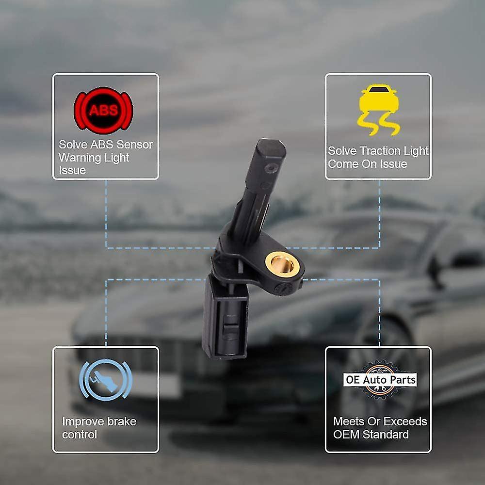 2pc Abs Wheel Speed Sensor Rear Left & Right Wht003858 Wht003859 For ...