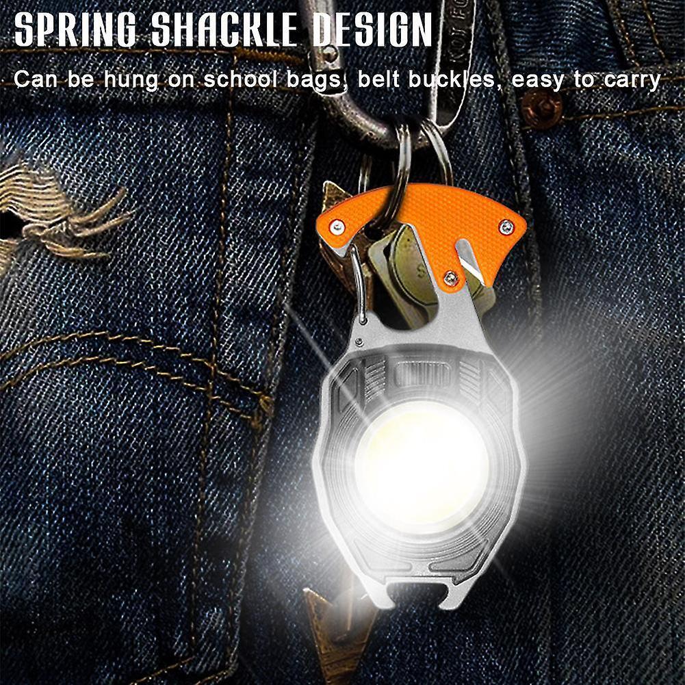 Multi-Function Mini Keychain Flashlight LED Torch Work Lamp Cigarette Lighter | Fruugo UK