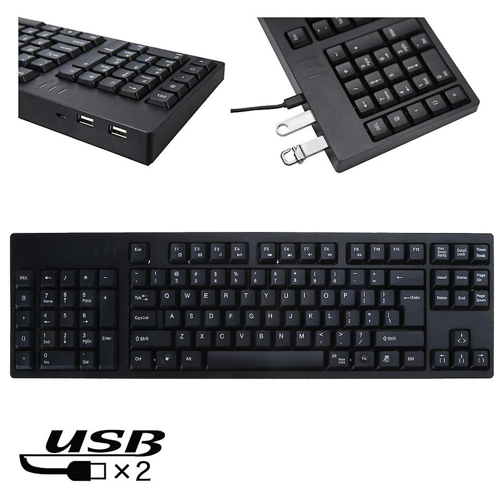 Sleek Black Left Handed Keyboard with Built In Numeric Keypad and USB ...