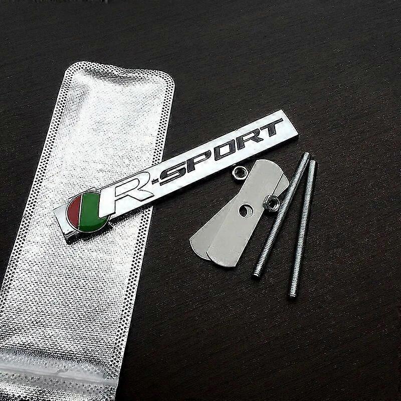 3d Metal Black Car Front Grill Fender R Sport Emblem Badge Logo Sticker ...