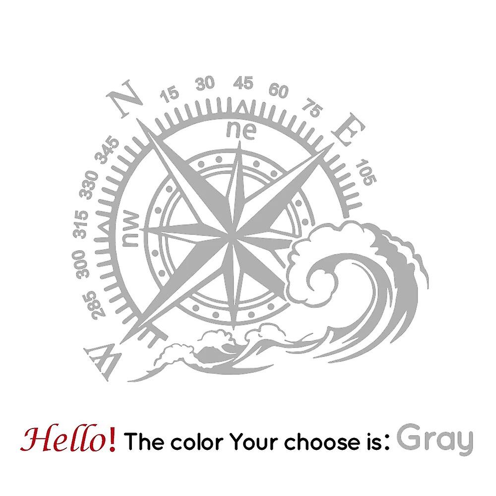 Large Ocean Compass Car Sticker For Auto Body Decor 4x4 Offroad Wave ...