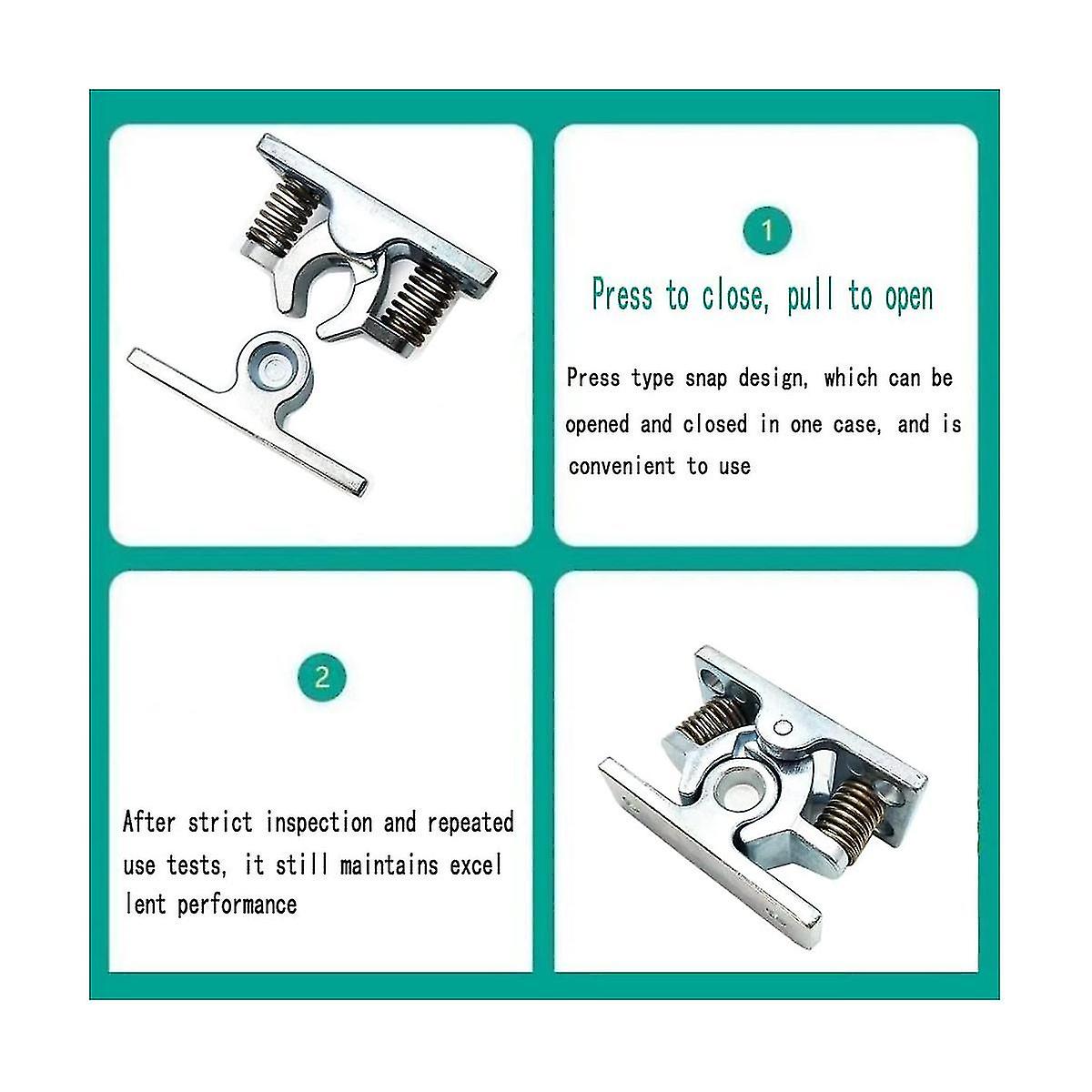 1Pcs Spring Loaded Door Easy Lock Stop Catch Release Clamp Double ...