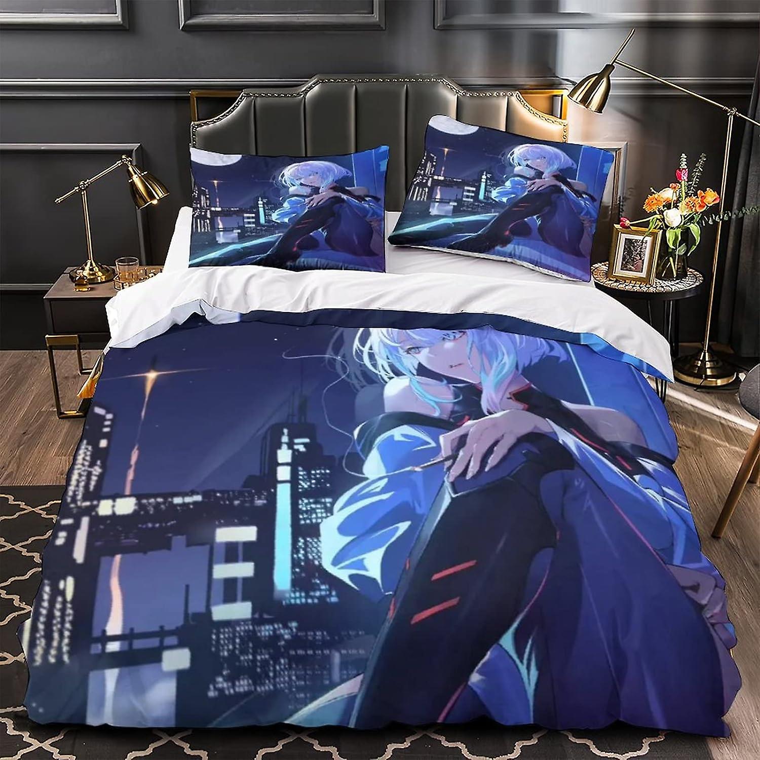 Cyberpunk Edgerunners Duvet Cover Set Luxe 3D Printed Bedding David And ...