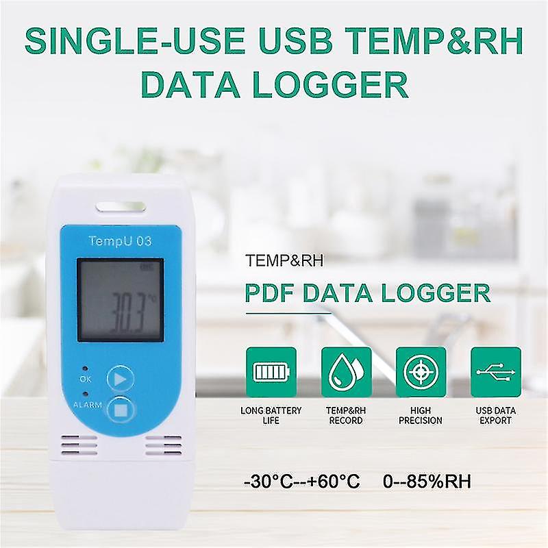 TempU 03 USB Temperature Humidity Data Logger Reusable RH TEMP Datalogger Recorder Humiture ...