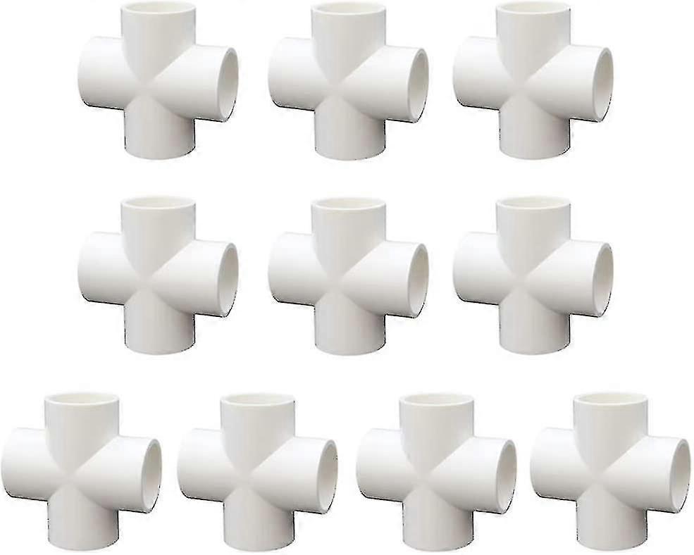 10 Pieces Pvc 4 Way Cross For Building Heavy Duty Greenhouse Frame ...