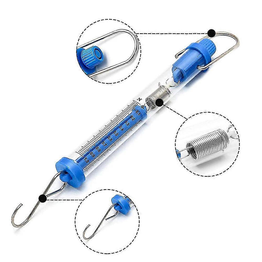 Spring Balance Hanging Spring Scale Set- Transparent Plastic Tubular Spring Scale for Science (2 ...