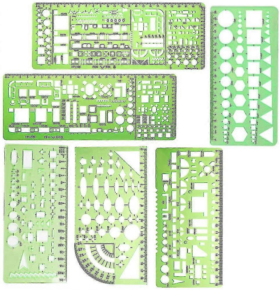 6 Pieces Plastic Measuring Templates Measuring Templates | Fruugo UK